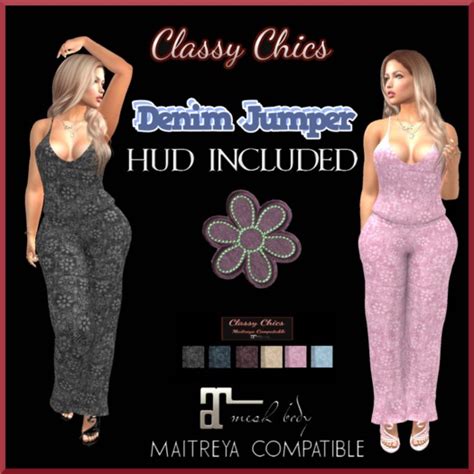 Second Life Marketplace Classy Chics Denim Jumper Maitreya