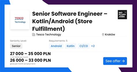 Senior Software Engineer Kotlinandroid Store Fulfillment Job Mobile Tesco Technology