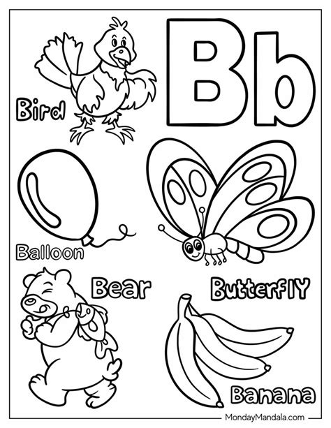 20 Letter B Coloring Pages Free Pdf Printables Letter B Coloring
