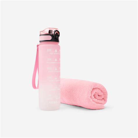 Fitness Pack With 1l Water Bottle And Towel Phoenix Decathlon