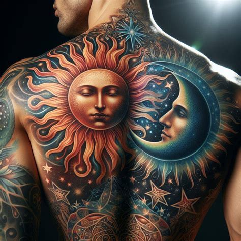 Sun Moon Stars Tattoo Design Celestial Beauty Meets Timeless Symbolism