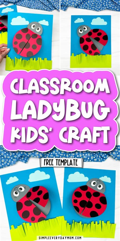 3d Ladybug Craft With Free Printable Template