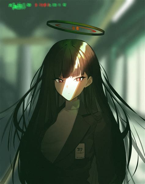 Safebooru 1girl Black Hair Black Jacket Blazer Blue Archive Blunt