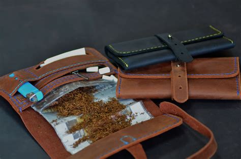 Leather Tobacco Pouch Pipe Pouch Handmade Tobacco Case Cigarette Bag