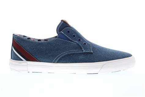 Ben Sherman Percy Laceless Bnms19104 Mens Blue Lifestyle Sneakers Shoe