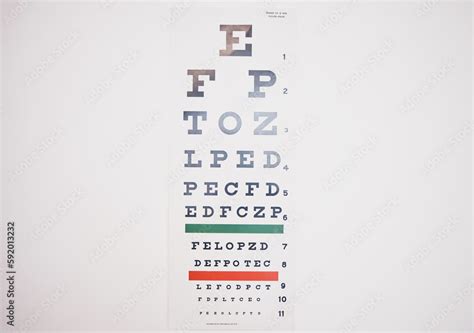 Eye Care Chart And Background Of Letters Of Optometry Test Medical