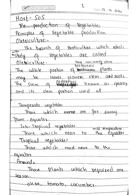 Solution Principle Of Vegetable Crop Production Studypool