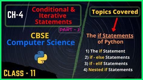 42 Conditional And Iterative Statements The If Statements In Python