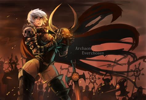 Frozenblue Archaon The Everchosen Warhammer Fantasy 1girl Armor