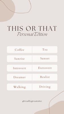 Customize 1230 This Or That Instagram Stories Templates Online Canva