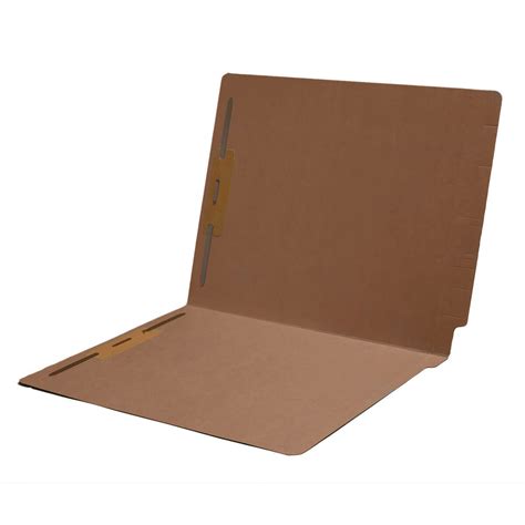 Brown File Folders 11 Pt Color Stock Full Cut Reinforced Side Tab Letter Size 2 Fasteners