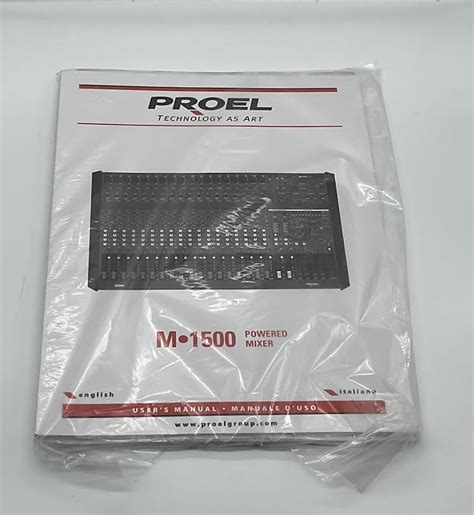 Proel M 1500 Powered Mixer Users Manual Reverb