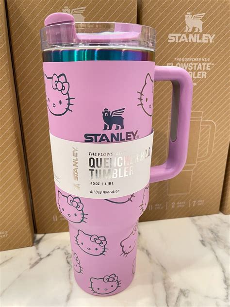 Hello Kitty Stanley Tumbler Cup Lid Straw 40oz Insulated Stainless T
