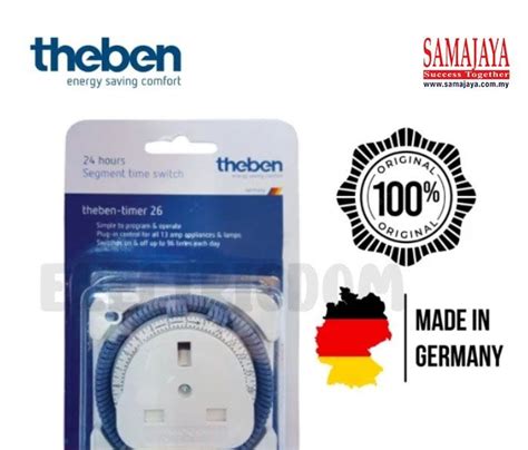 Theben 13a Plug In Timer Time Switch 24 Hour Plug In Timer Timer Kl