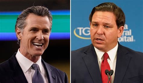 Newsom Calls Desantis ‘small Pathetic Man Over New Migrant Flights
