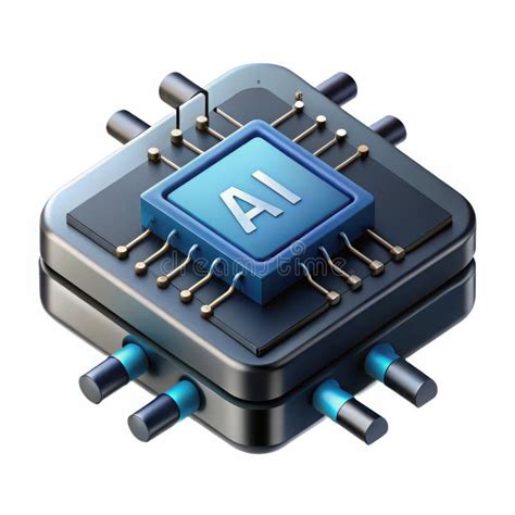 Illustration Of Ai Chip Technology For Computer Processing Stock Illustration Illustration Of