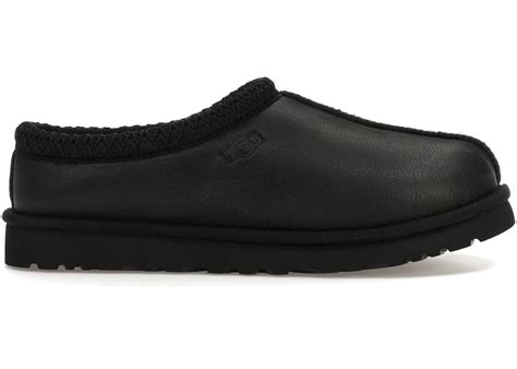 Ugg Tasman Leather Slipper Black Mens 1140930 Btnl Us
