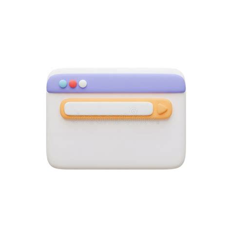 web interface mockup 3d rendered ui element stock illustration