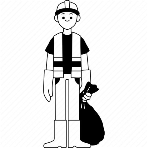 Garbage Collector Municipal Worker Service Icon Download On Garbage Collector Municipal Worker Service Icon Download On