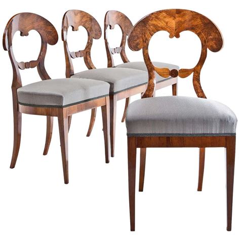 Set Of Four Biedermeier Chairs 1820s At 1stdibs