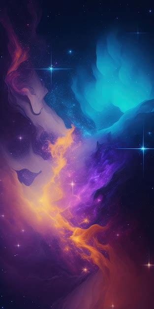 Premium Ai Image A Colorful Celestial Themed Abstract Wallpaper