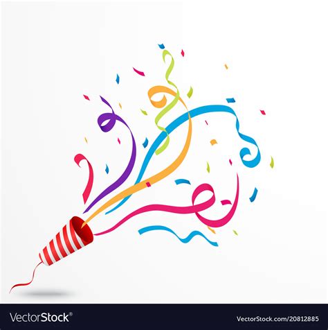 Exploding Party Popper Royalty Free Vector Image