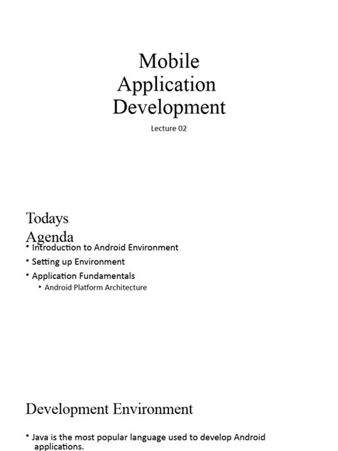 Lecture2androidenvironmentandarchitecture Download Free Pdf Android