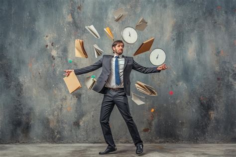 Premium Photo A Man Wearing A Suit And Tie Expertly Juggles Several Premium Photo A Man Wearing A Suit And Tie Expertly Juggles Several