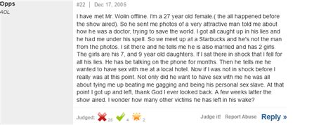 Woman Who Claims That Wolin Wanted Her To Be His Sex Slave Rfanshansenvspredator