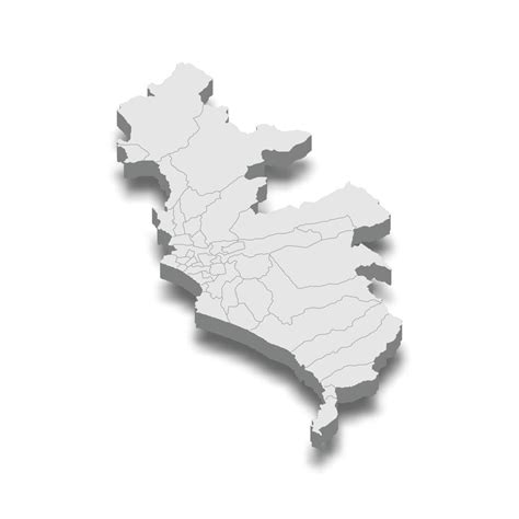 El Mapa Isométrico 3d De La Ciudad De Lima Es Una Capital De Perú