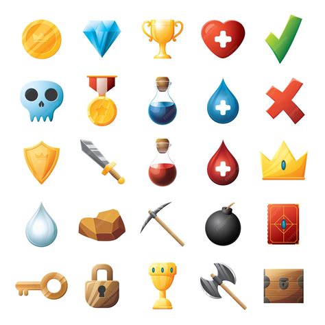 Premium Vector Game Ui Assets Icons Collection Vector Illustration