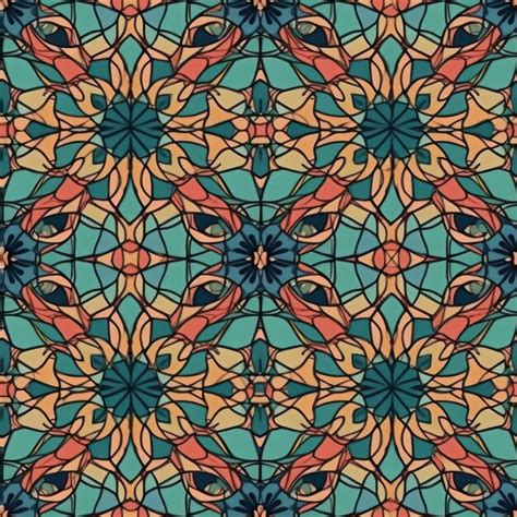 Premium Ai Image Seamless Vibrant And Hypnotic Kaleidoscopic Pattern