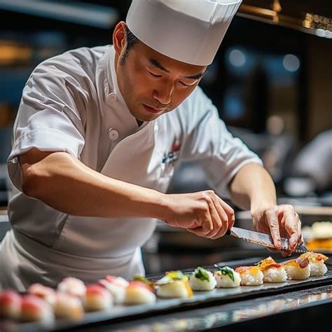 Free Sushi Preparing Chef Image Chef Sushi Preparation Download