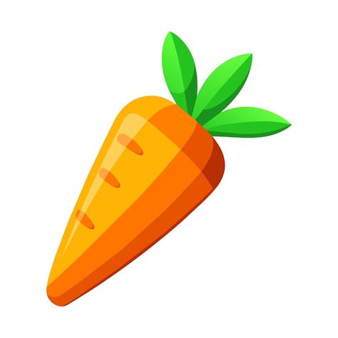 Premium Vector A Carrot With A Green Leaf On It Is Shown On A White