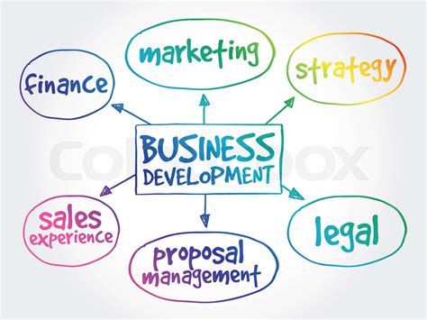 Business Development Mind Map Stock Vector Colourbox
