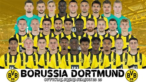 Borussia Dortmund Squad Season 2022 2023 Newplayer Bundesliga Season 2022 2023 Youtube