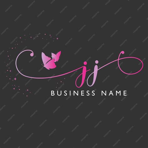Vector Initial Letter Jj Logo Feminine Crown Vector Design Premium Vector