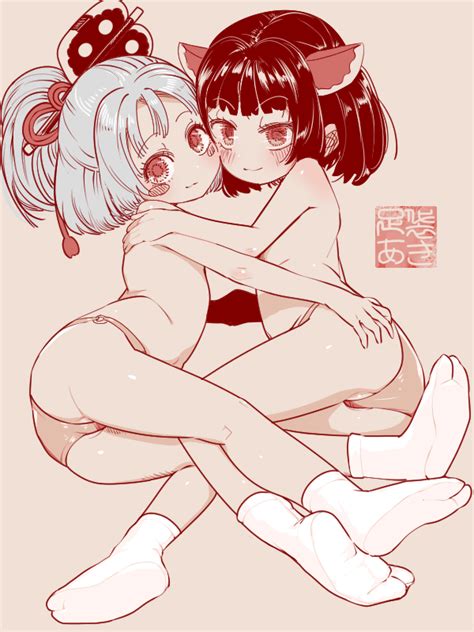 F Tabiaki Touhoku Kiritan Utau Voiceroid 2girls 3 Alternate Costume Artist Logo Ass