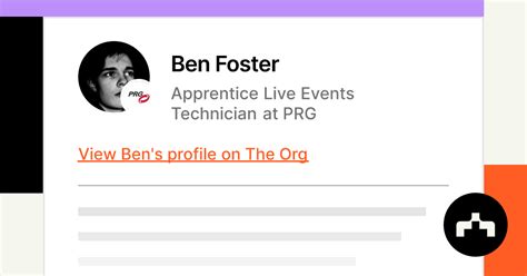 Ben Foster Apprentice Live Events Technician At Prg The Org