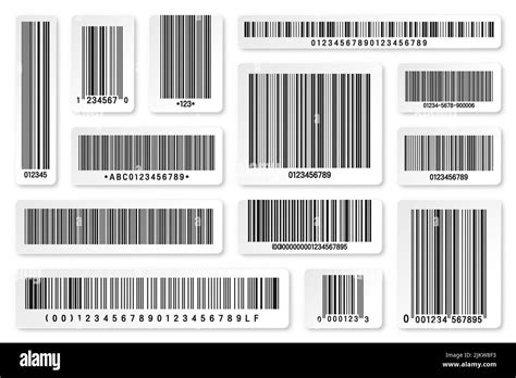 set of product barcodes identification tracking code serial number