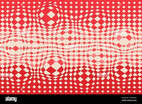 Psychedelic Retro Pattern With Distorted Checkerboard Groovy Seamless
