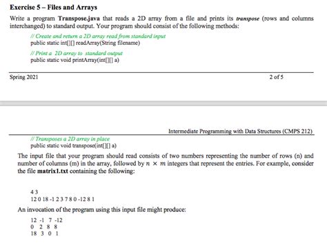 Solved Exercise 5 Files And Arrays Write A Program