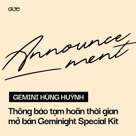 Gut Label ThÔng BÁo TẠm HoÃn ThỜi Gian MỞ BÁn Geminight Facebook