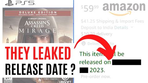 Leaked Assassins Creed Mirage Release Date Spoiler Alert Assassinscreed