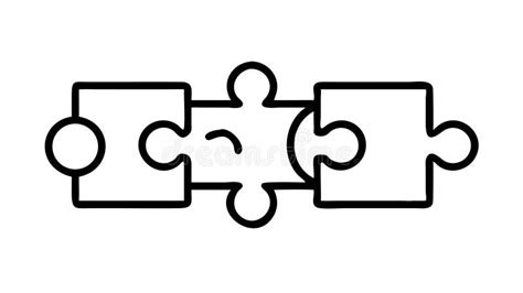 Interlocking Puzzle Pieces Icon Teamwork And Solutions Vector Design