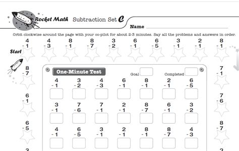 Math Worksheets For Kindergarten 1st 2nd 3rd 4th Grade Rocket Math