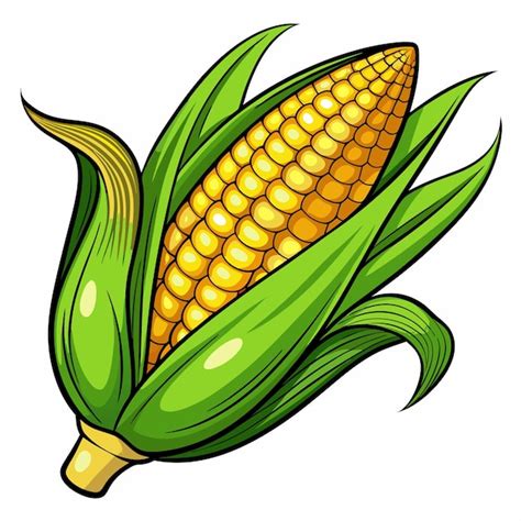 Premium Vector Hand Drawn Corn On The Cob Drawing Illustration