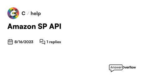 Amazon Sp Api C