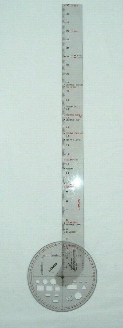 Army Gta 6 5 1 June 1979 Artillery Range Deflection Protractor