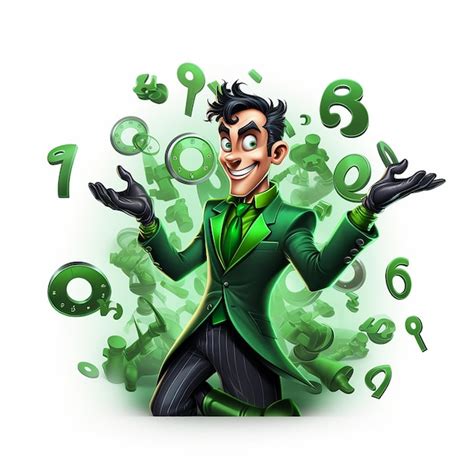 Premium Ai Image Comical And Animated The Riddler With Question Marks A Playful Illustration